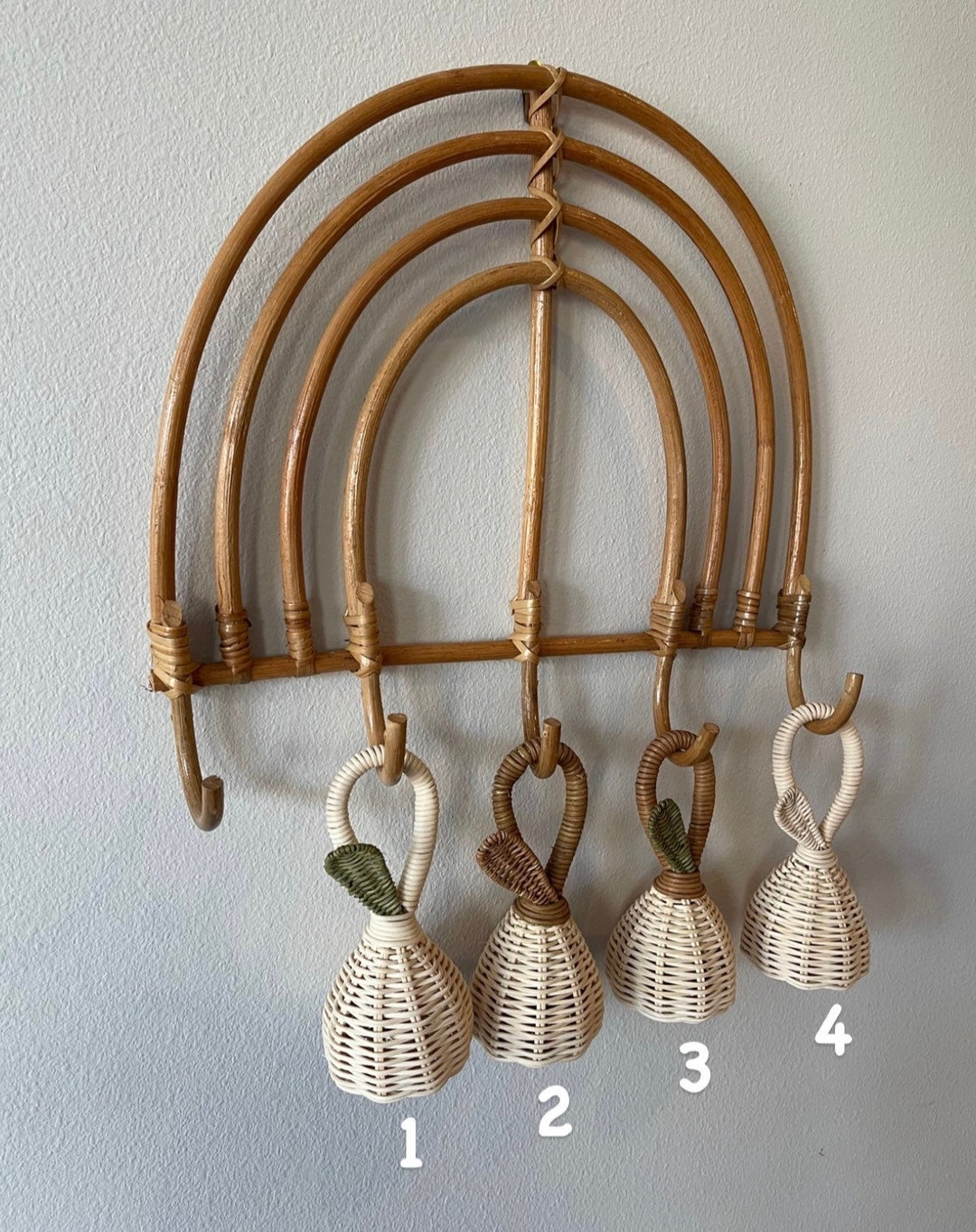 Rattan Baby Rattle Handmade Boho Rattan Shaker Wicker - Etsy