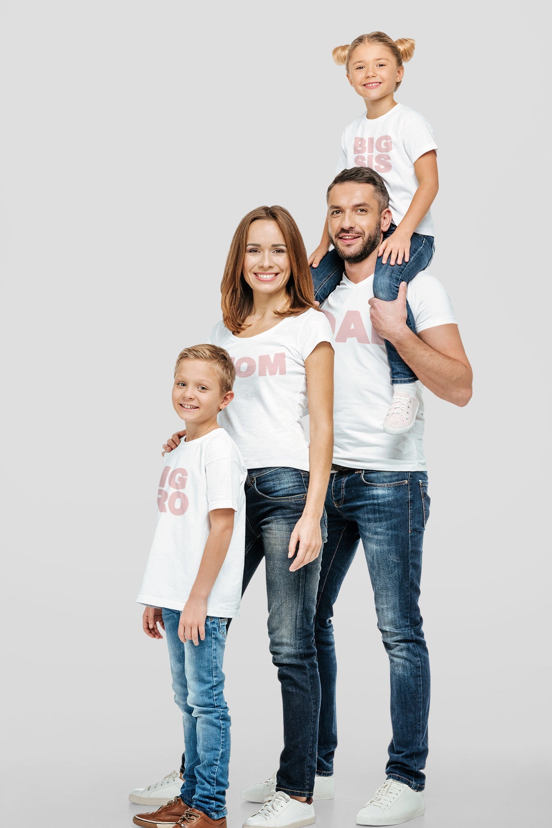 Solid MUAVE Dad. Mom, Big Bro, Big Sis and Any Custom Name Tshirts for ...