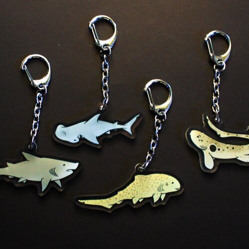 Space Shark Acrylic Keychains 2.5 in Double-sided Sharks - Etsy