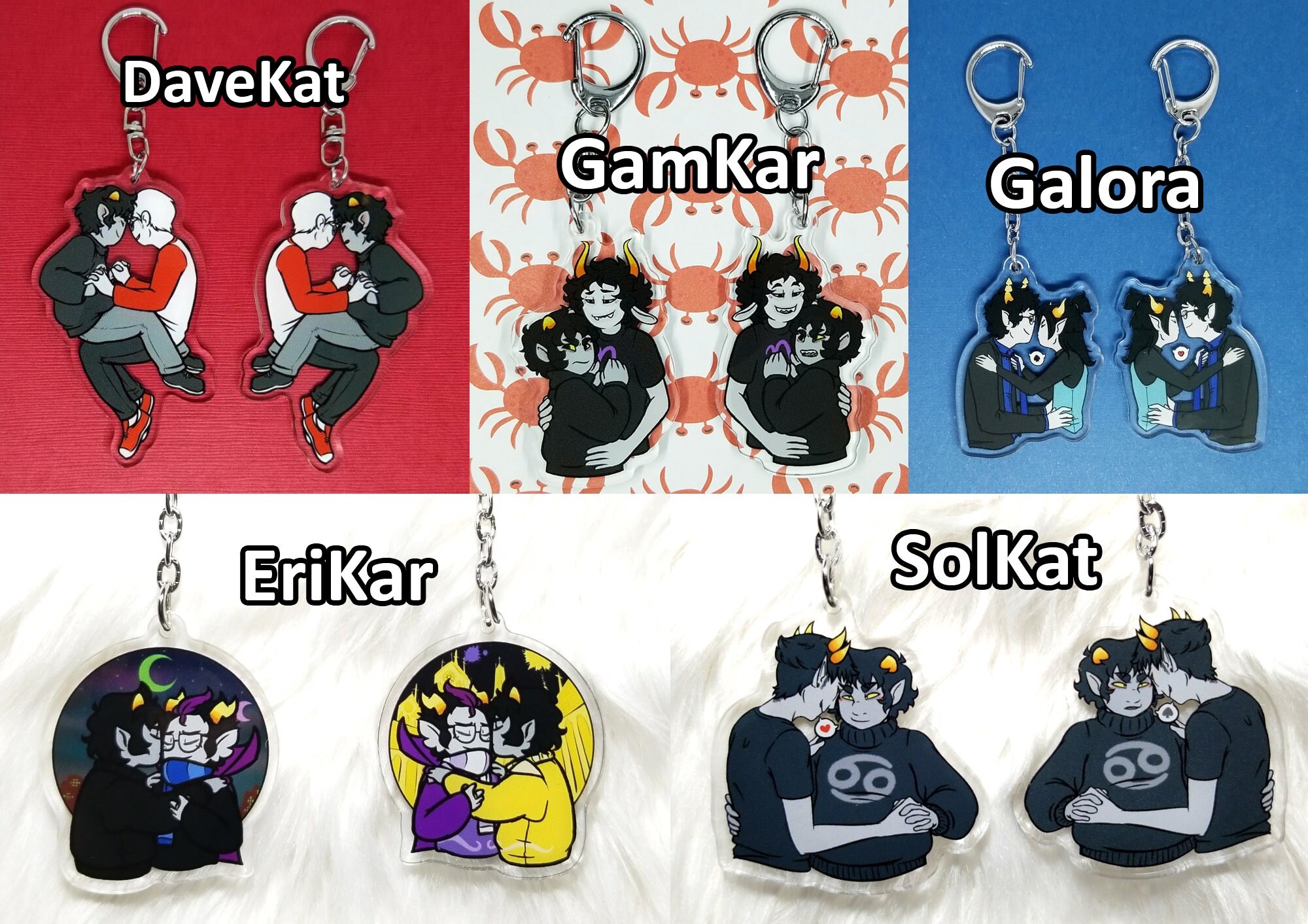 Homestuck Ship Acrylic Charms 2-2.5inch | Etsy