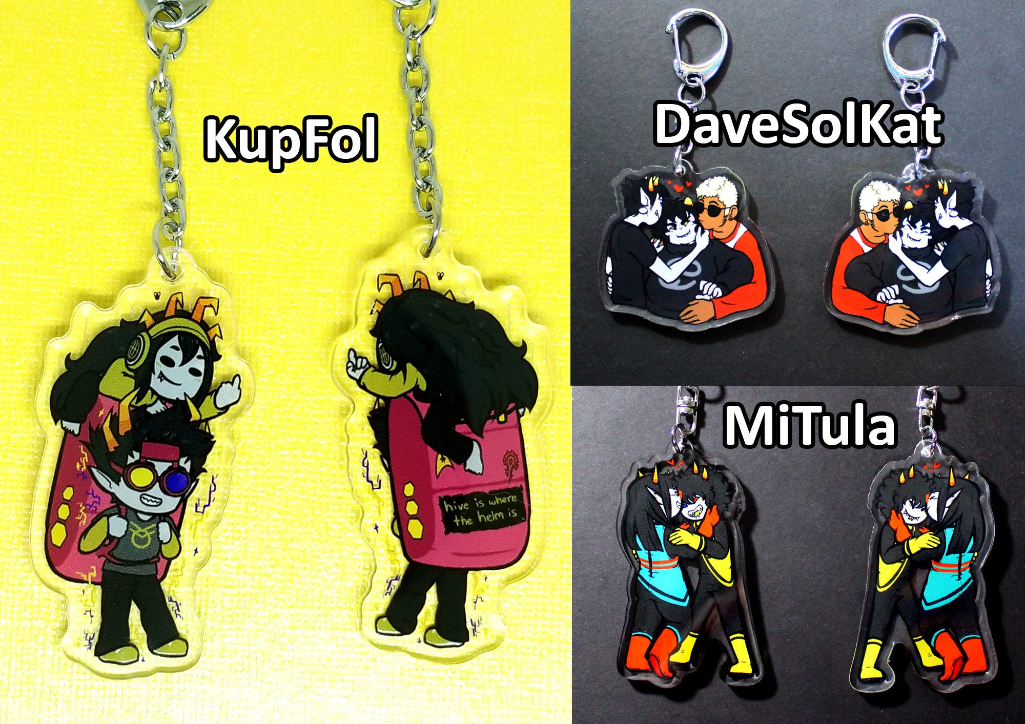 Homestuck Ship Acrylic Charms 2-2.5inch | Etsy