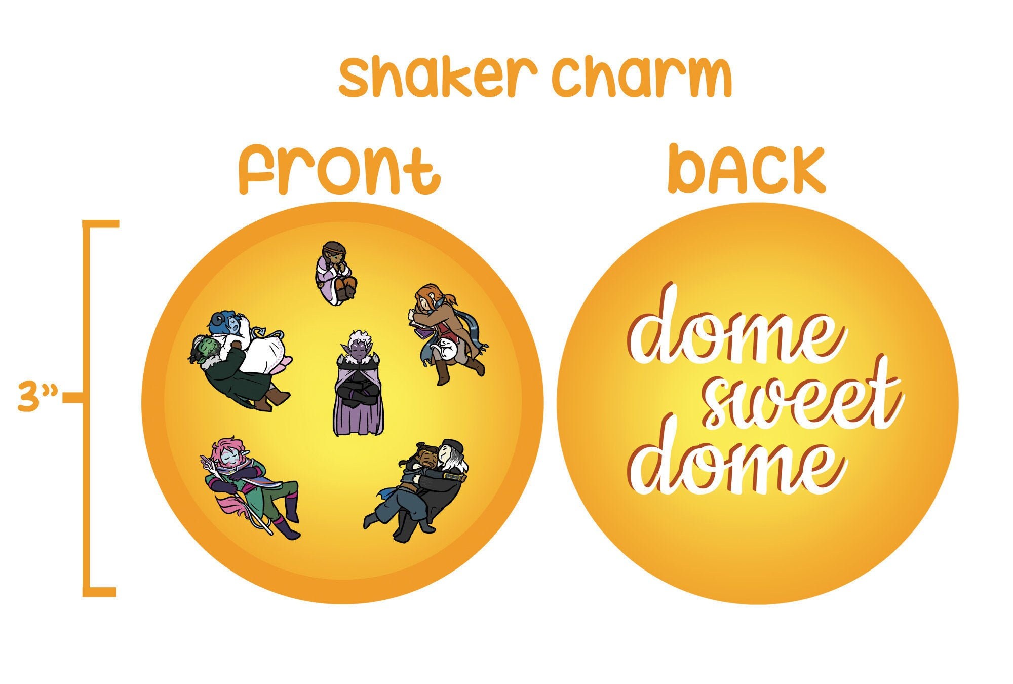 Dome Sweet Dome Shaker Charm - Etsy