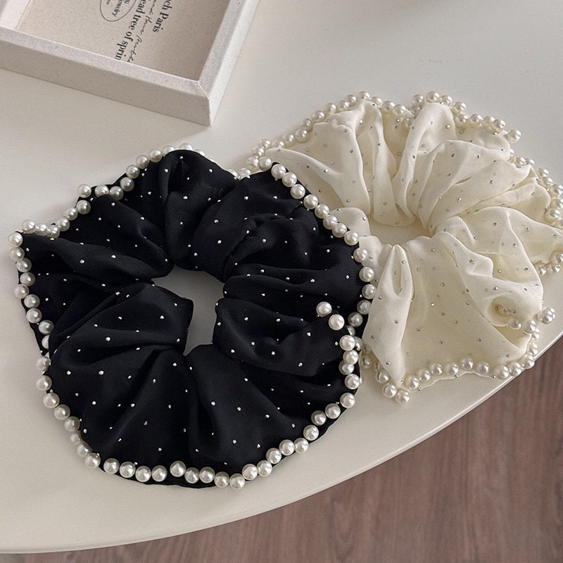 Pearl Scrunchie - Etsy
