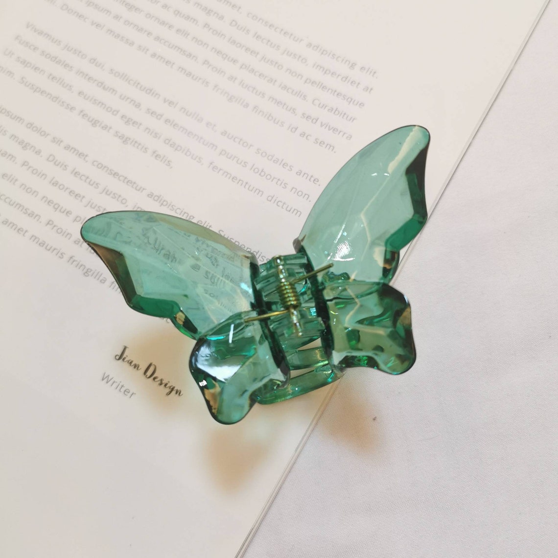 12pcs/set Clear Transparent Acrylic Butterfly Hair Claw Clip - Etsy