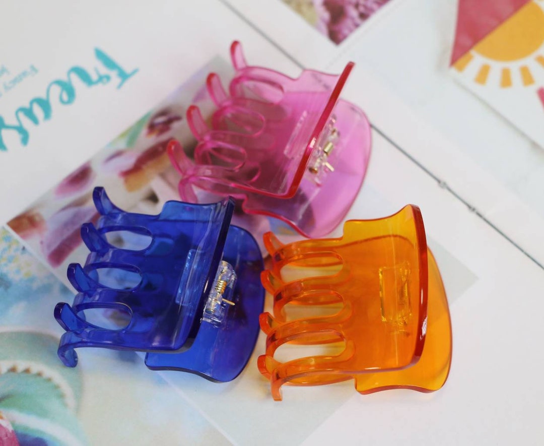 Clear Transparent Hair Claw, Blank Hair Claw, Summer Hair Claw, Medium ...