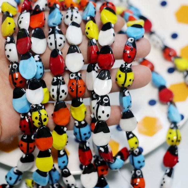 Lady Bug Beads - Etsy