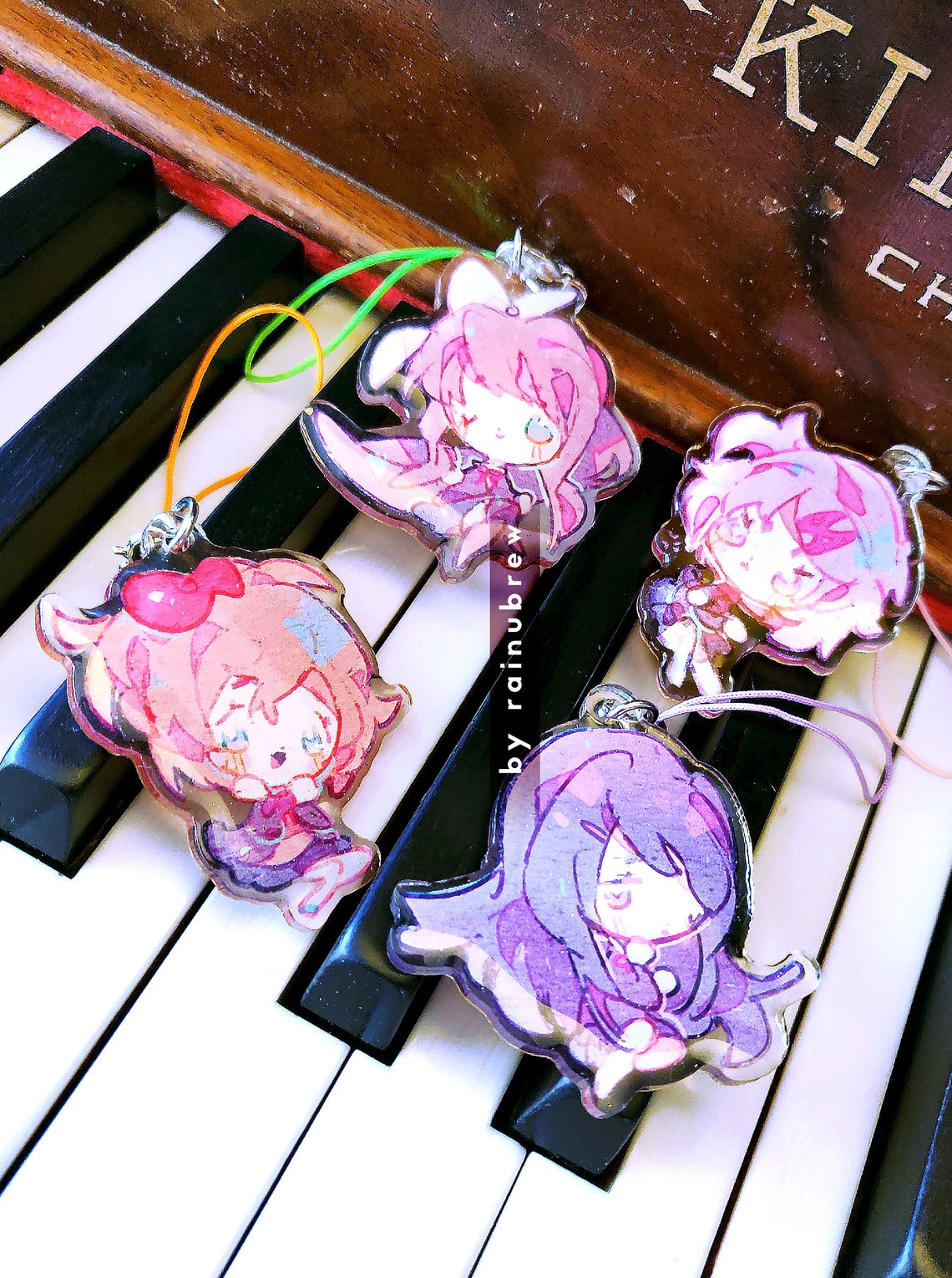 Doki Doki Literature Club 2 Acrylic Keychain Charms - Etsy