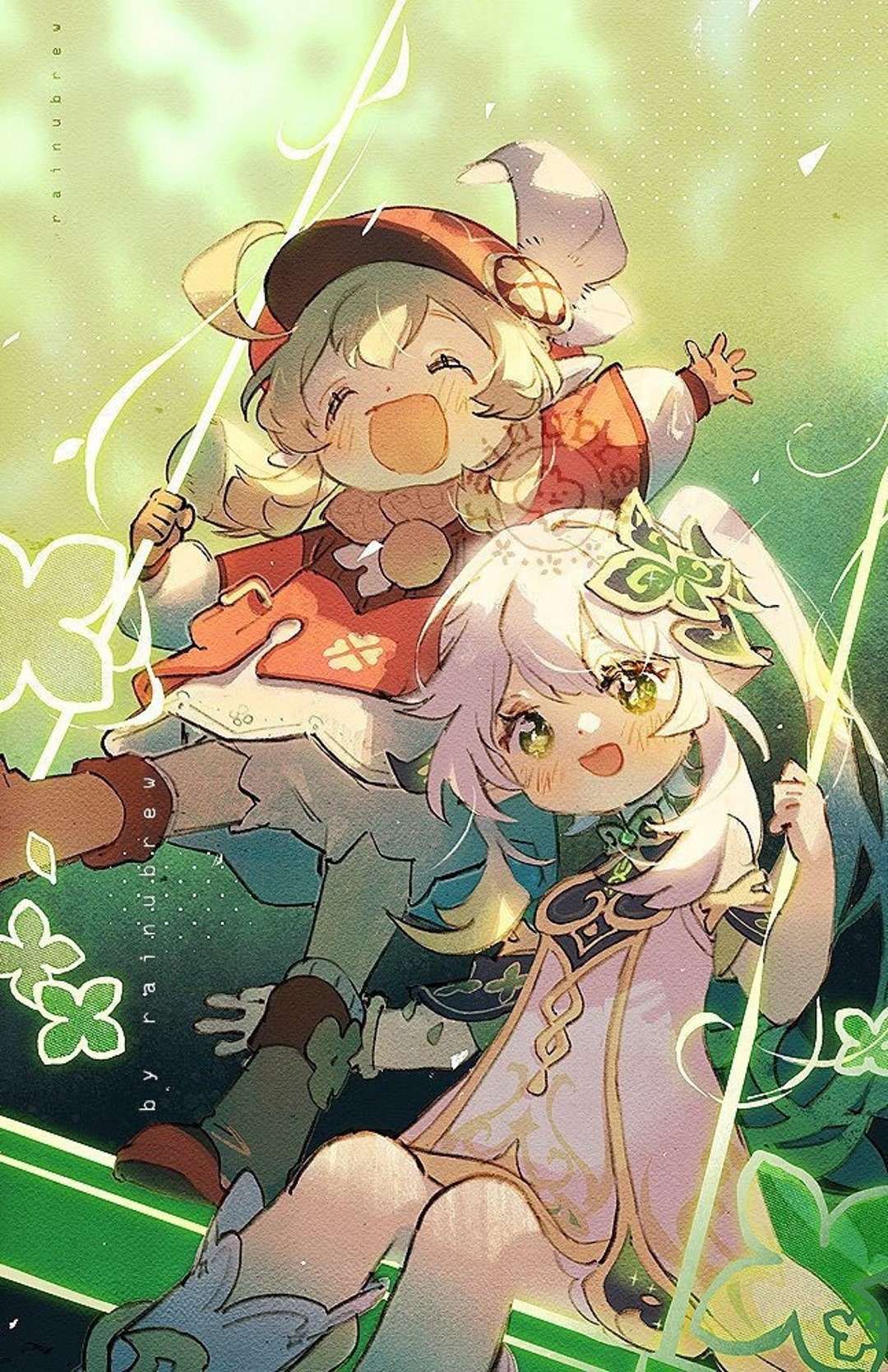 Nahida and Klee (genshin Impact) || 4"x6" Mini Print, 11"x17" Poster - Etsy