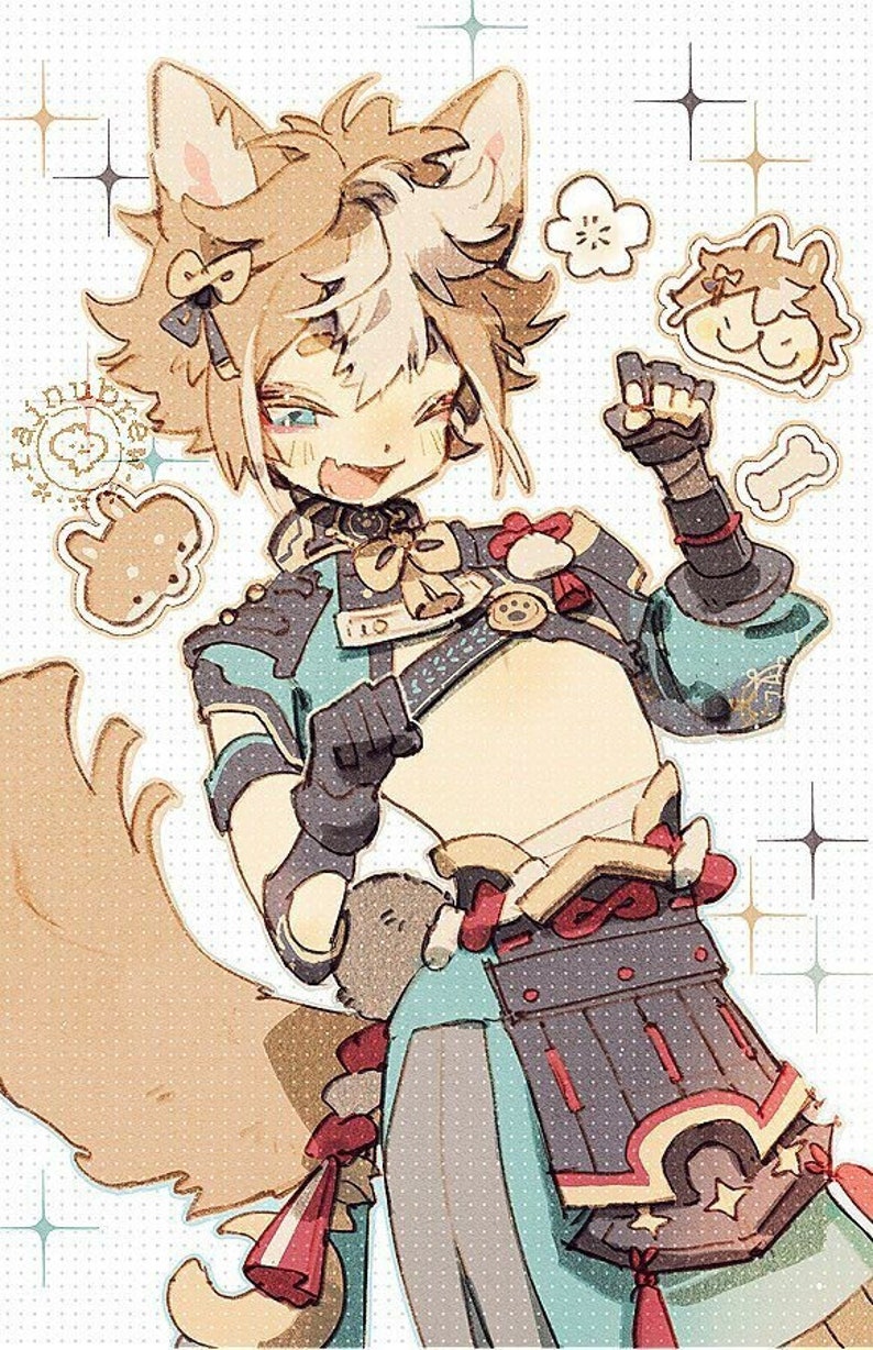 Gorou genshin Impact NEW FOILS ADDED 4x6 Mini - Etsy India