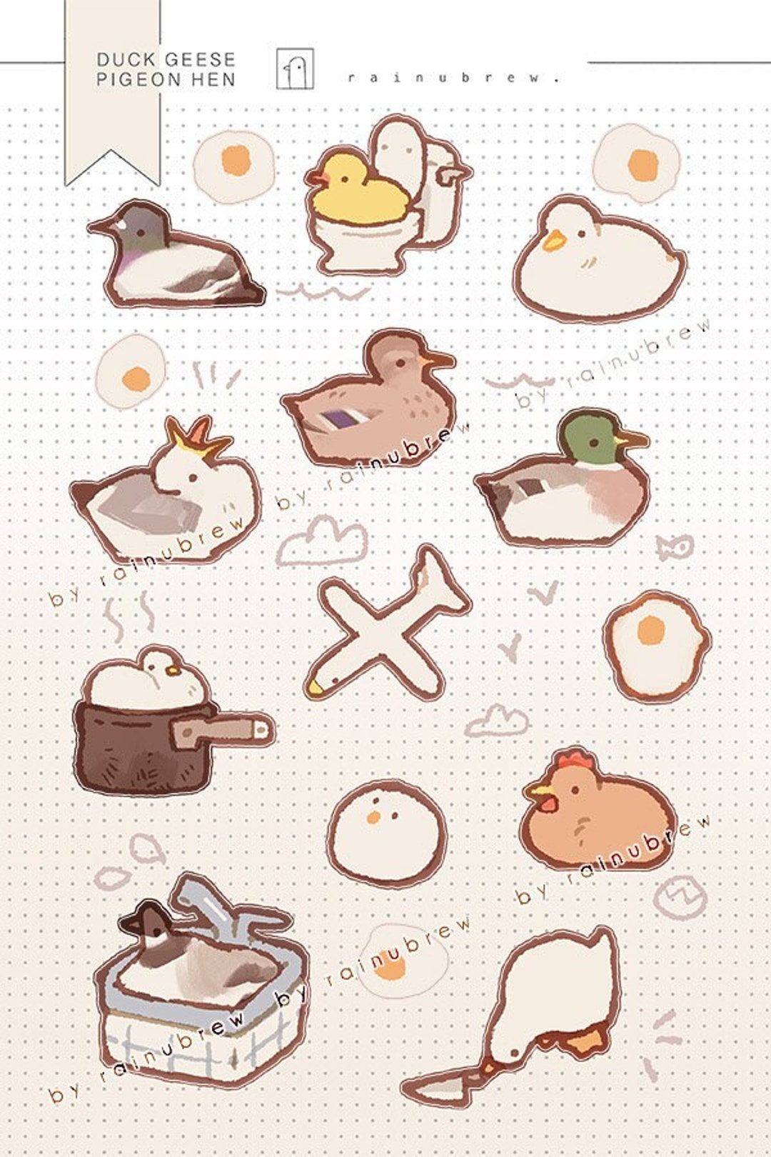 Ducks... Vinyl Sticker Sheets || 4"x6" Waterproof Vinyl Matte - Etsy