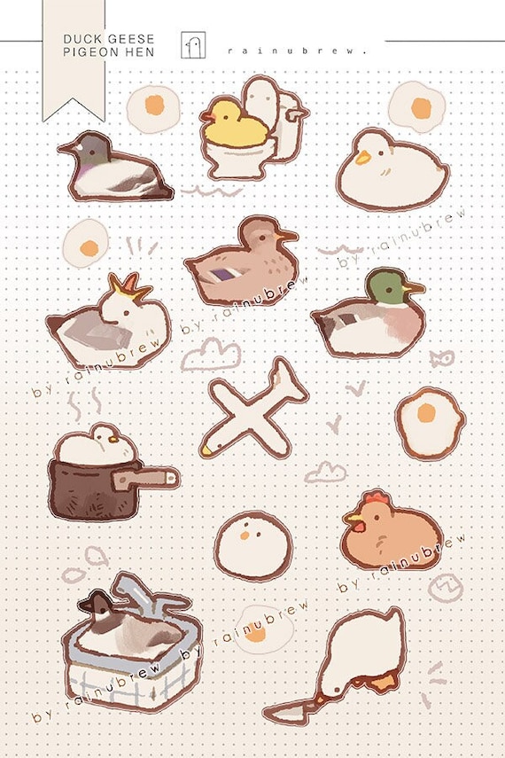 Ducks... Vinyl Sticker Sheets 4x6 Waterproof - Etsy