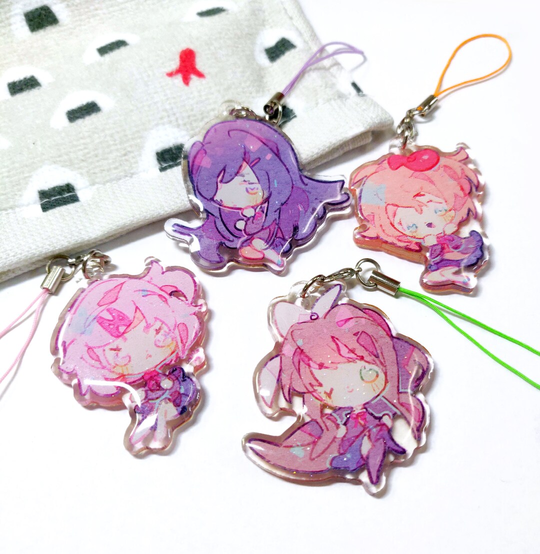 Doki Doki Literature Club || 2" Acrylic Keychain Charms - Etsy