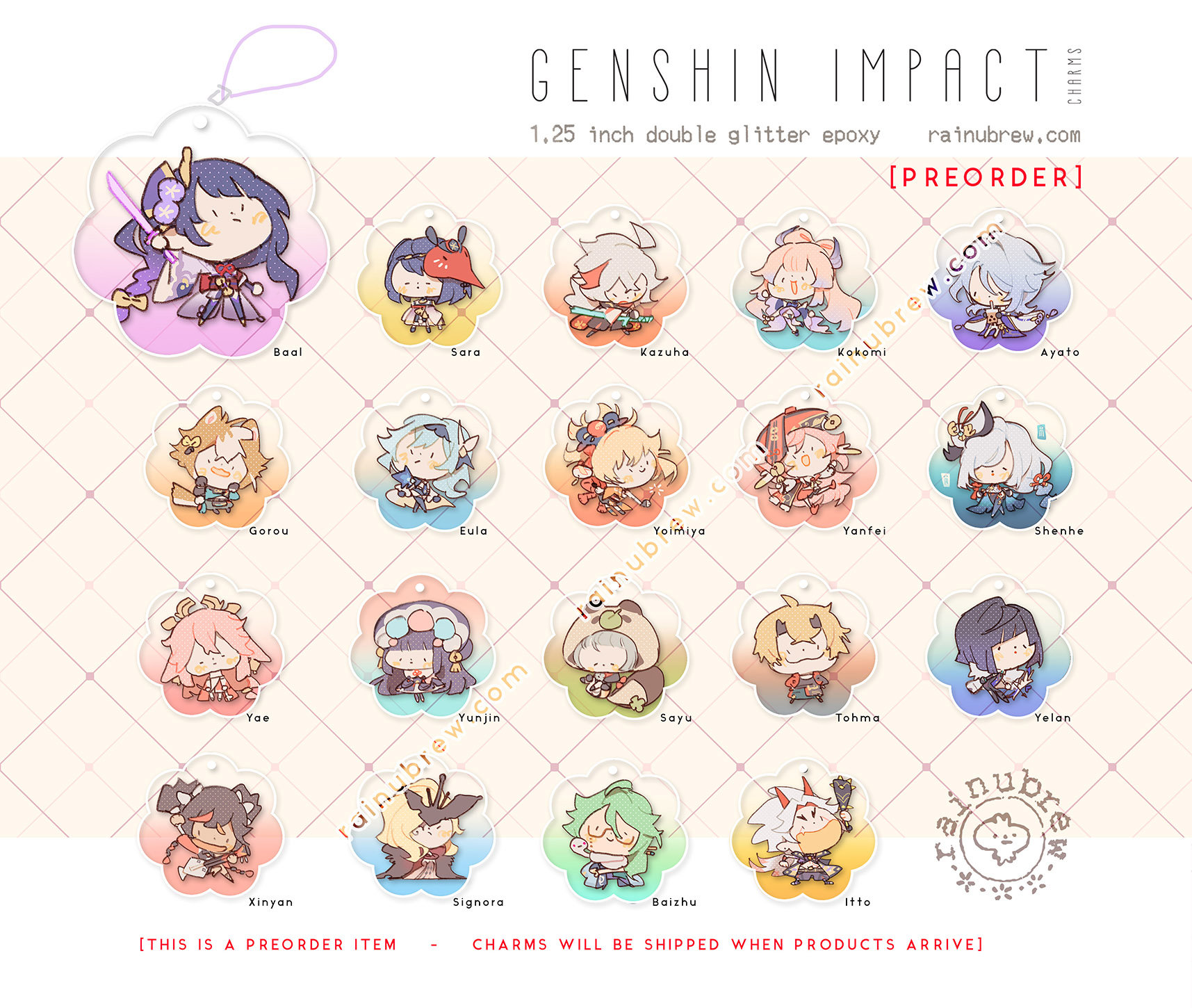 Genshin Impact Charms Full Set Gacha Phone Keychain Charms - Etsy
