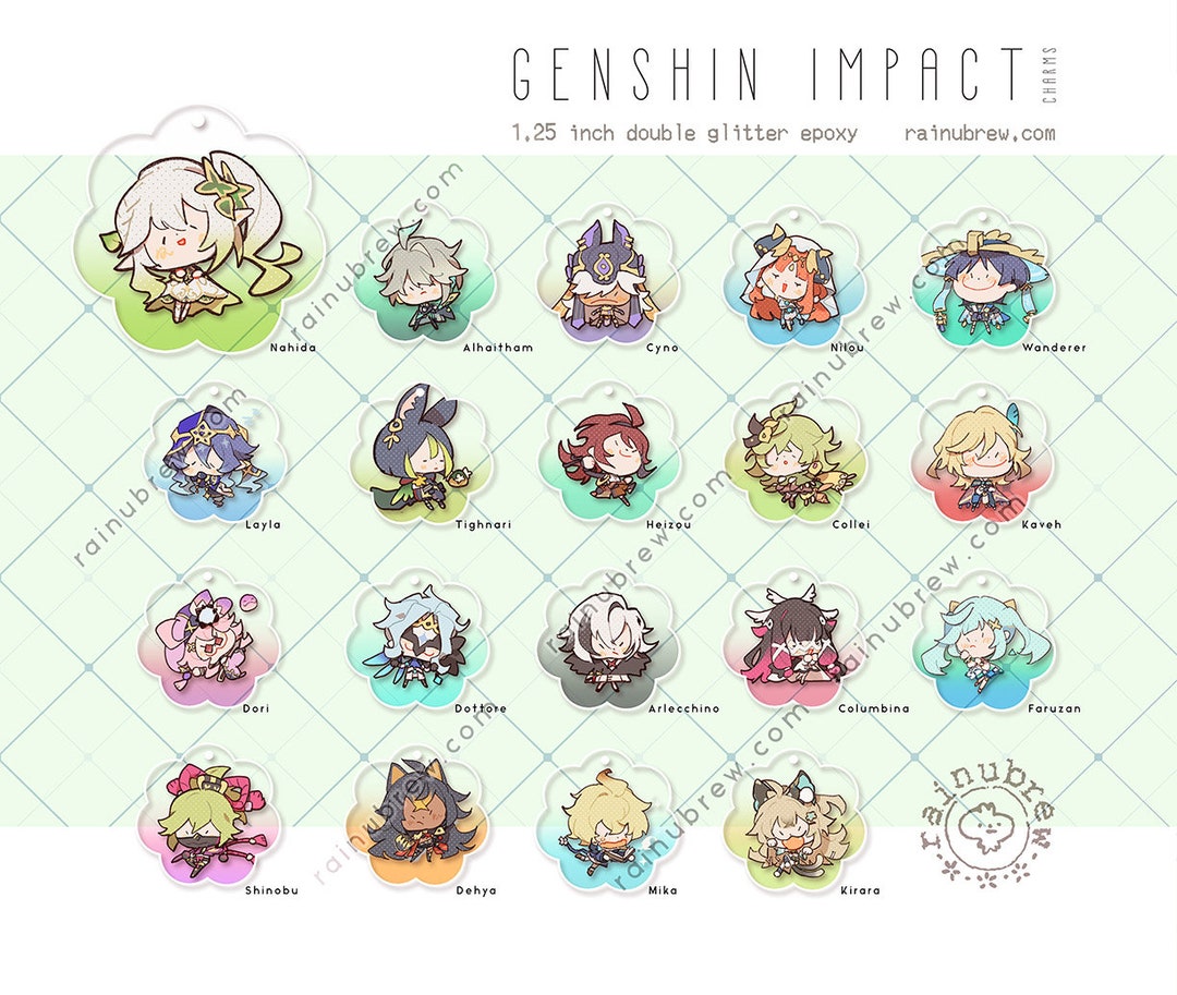 NEW! Genshin Impact Charms Set D || Gacha Phone Keychain Charms - Etsy