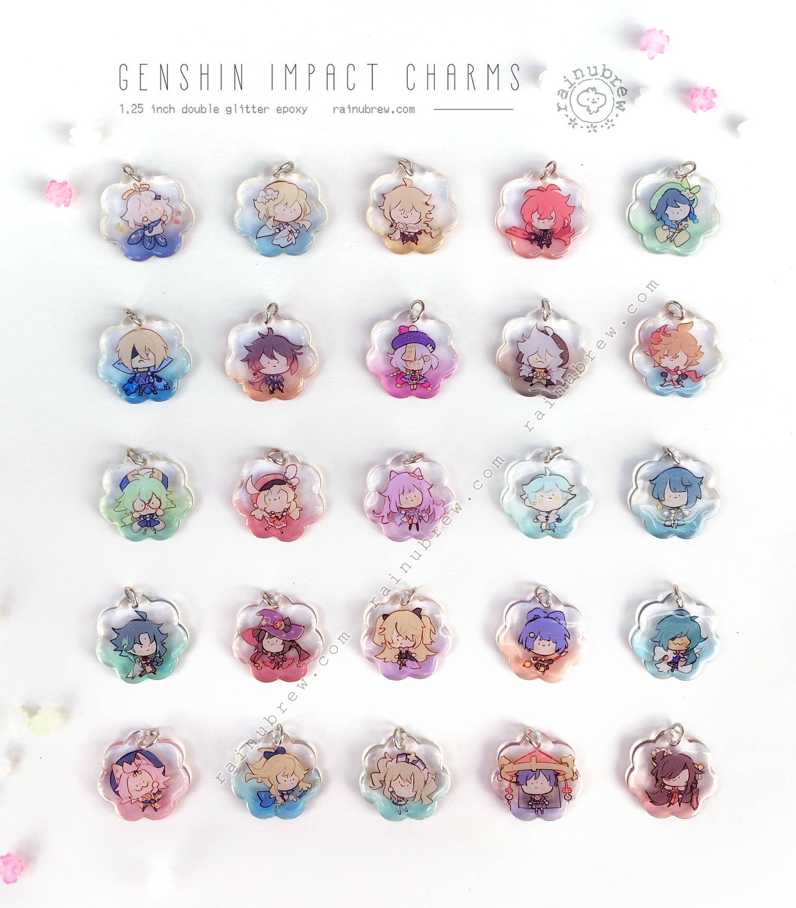 Genshin Impact Charms Set A Gacha Phone Keychain Charms - Etsy