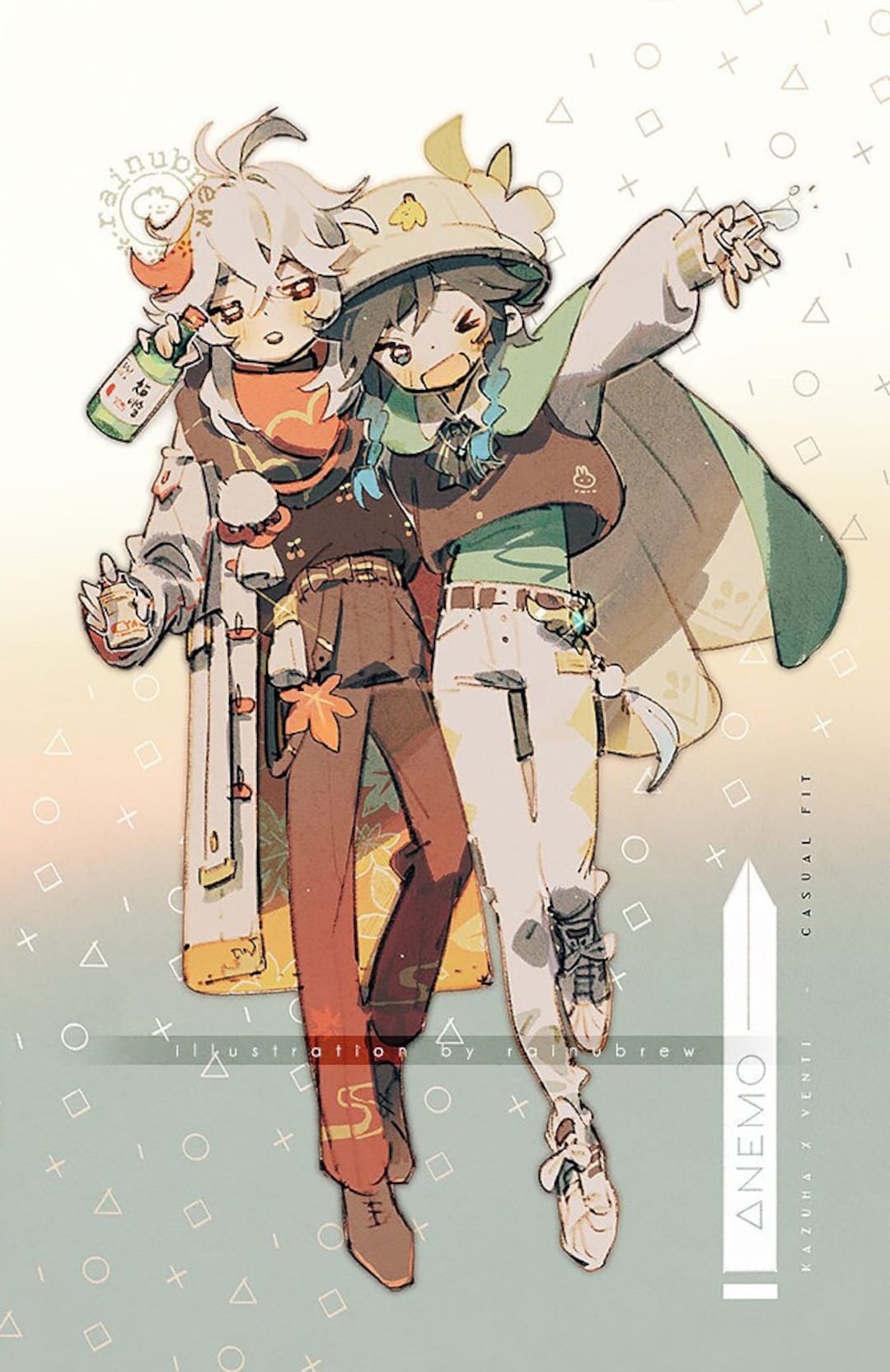 Kazuha & Venti (genshin Impact) || 4"x6" Mini Print, 11"x17" Poster - Etsy