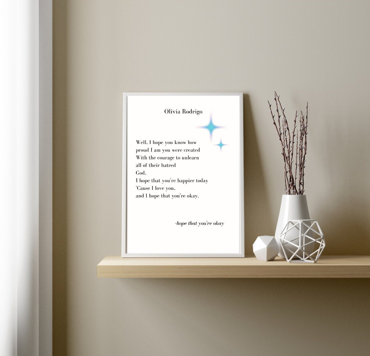 Olivia Rodrigo Lyric Poem Poster Print Digital Download - Etsy