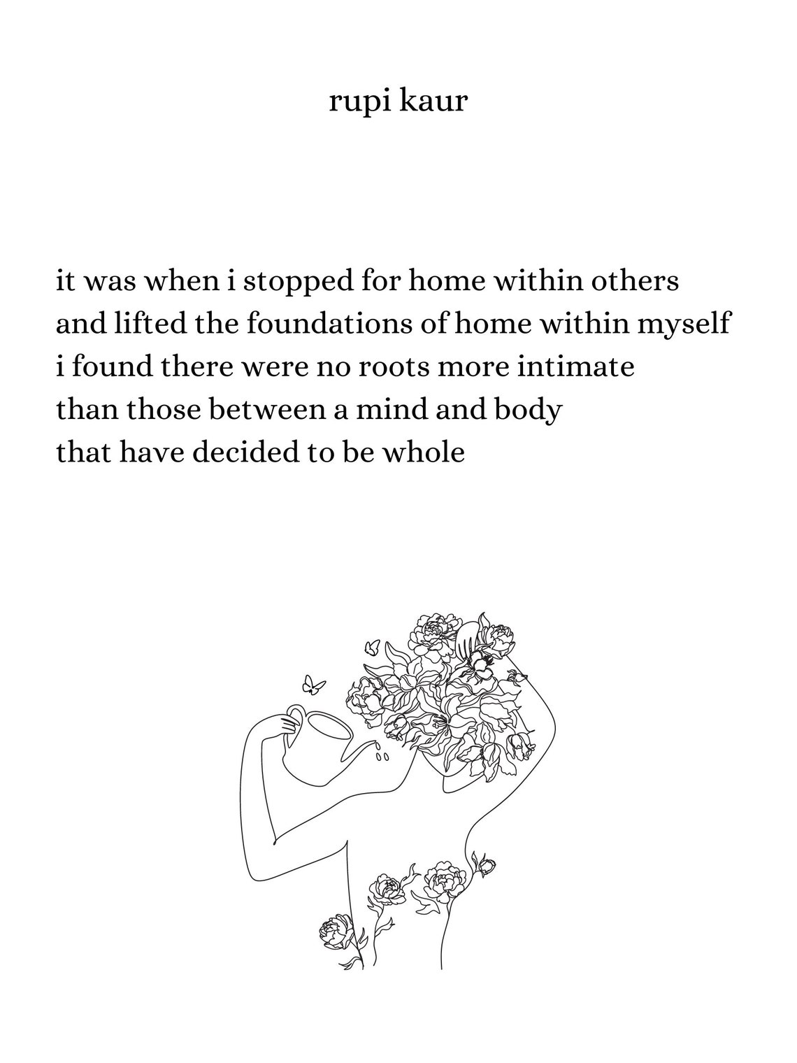 Rupi Kaur Original Poem Poster Print Digital Download - Etsy