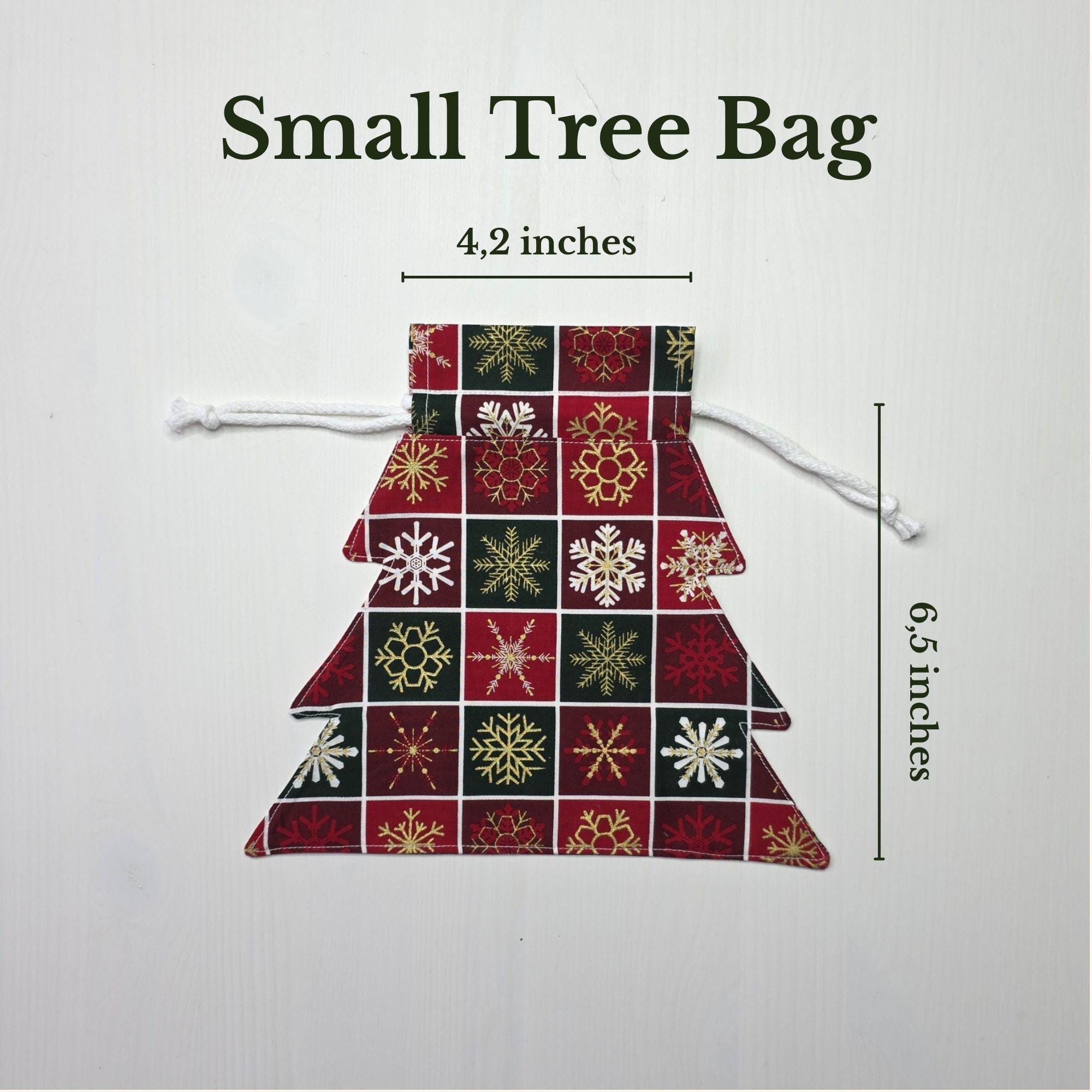 Christmas Tree Gift Bag PDF Pattern, 3 Sizes Sewing Tutorial, Holiday ...