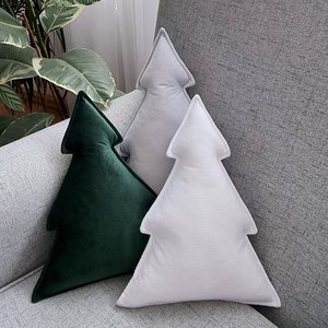 Christmas Tree Pillow Velvet Pillow Christmas Decoration Throw Pillow ...