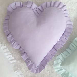 Heart Pillow With Frill Heart Throw Pillow Valentine Pillow Sofa ...