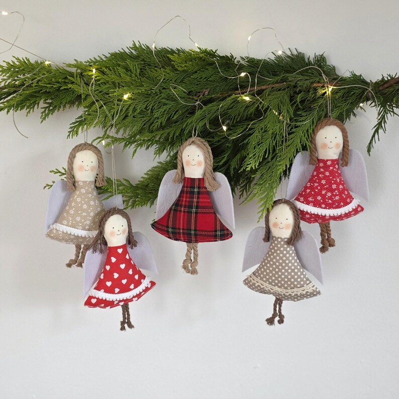 Easy Christmas Angel Sewing Pattern for Beginners, DIY Fabric Ornament ...