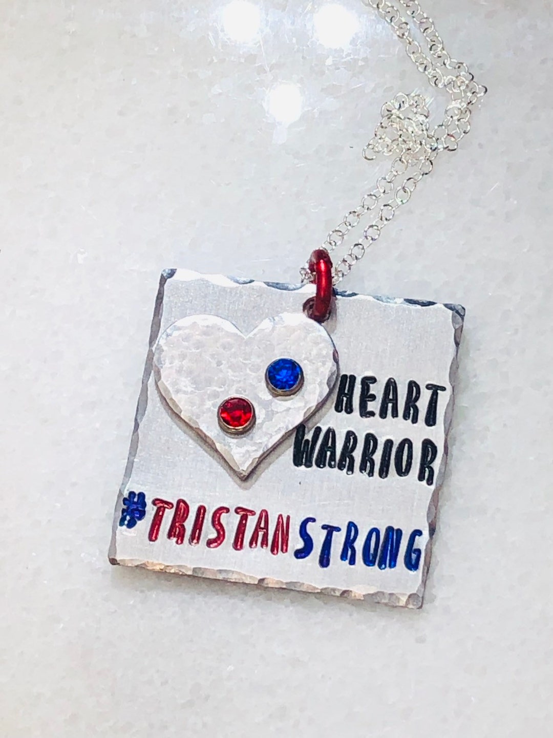 Personalized Heart Warrior Necklace or Keychain - CHD Warrior - Etsy