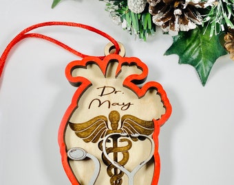 Anatomical Heart Christmas Ornaments Cardiology - Etsy