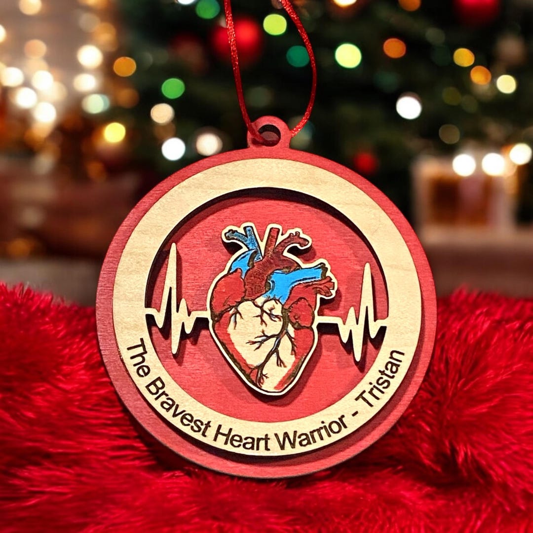CHD Ornament - Heart Warrior Ornamentanatomical Heart Christmas ...