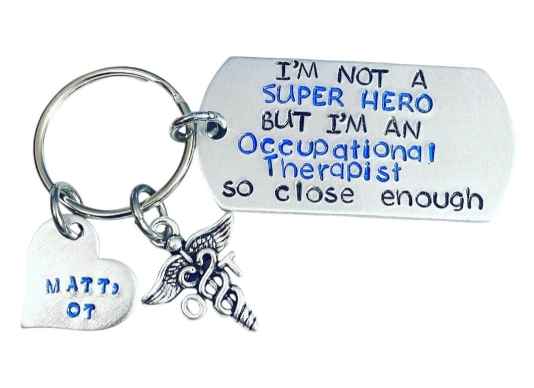 Occupational Therapist Keychain- OT Superhero - OT Keychain - Etsy