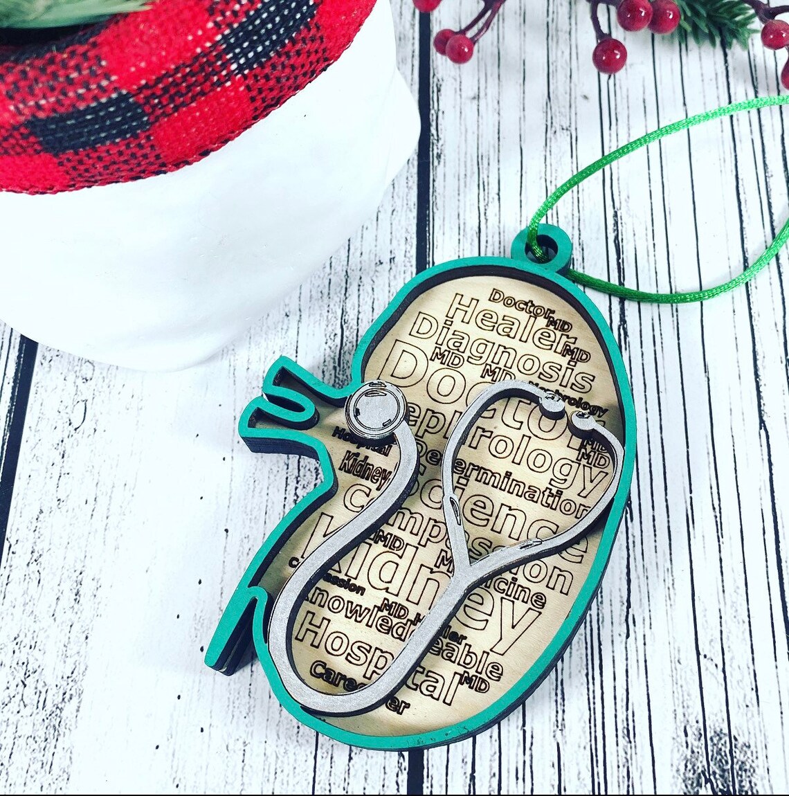 Anatomical Kidney Dr. Christmas Ornaments - -kidney Doctor Ornament ...