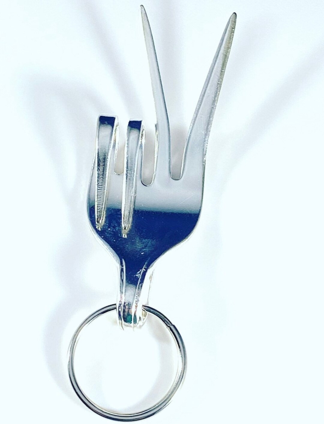 Peace Sign Silverware Fork Keychain - Etsy