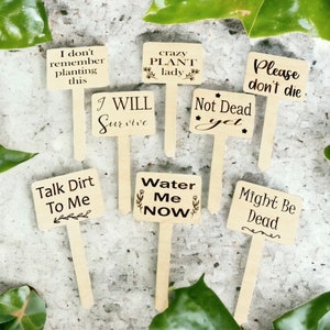 Garden/plant Markers - Plant Stakes - Funny Plant Stakes - Can Be ...