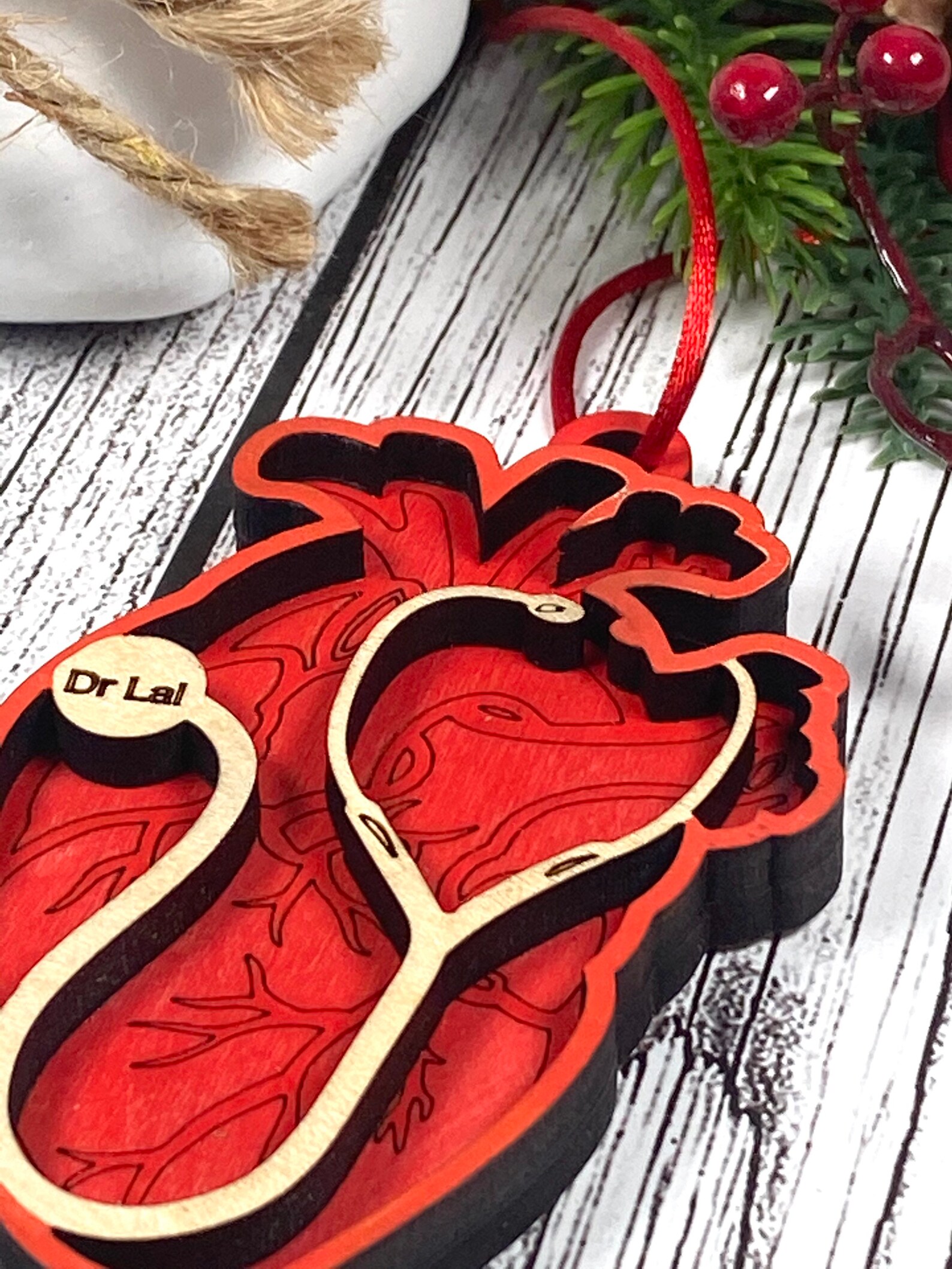 Anatomical Heart Christmas Ornaments Cardiology | Etsy