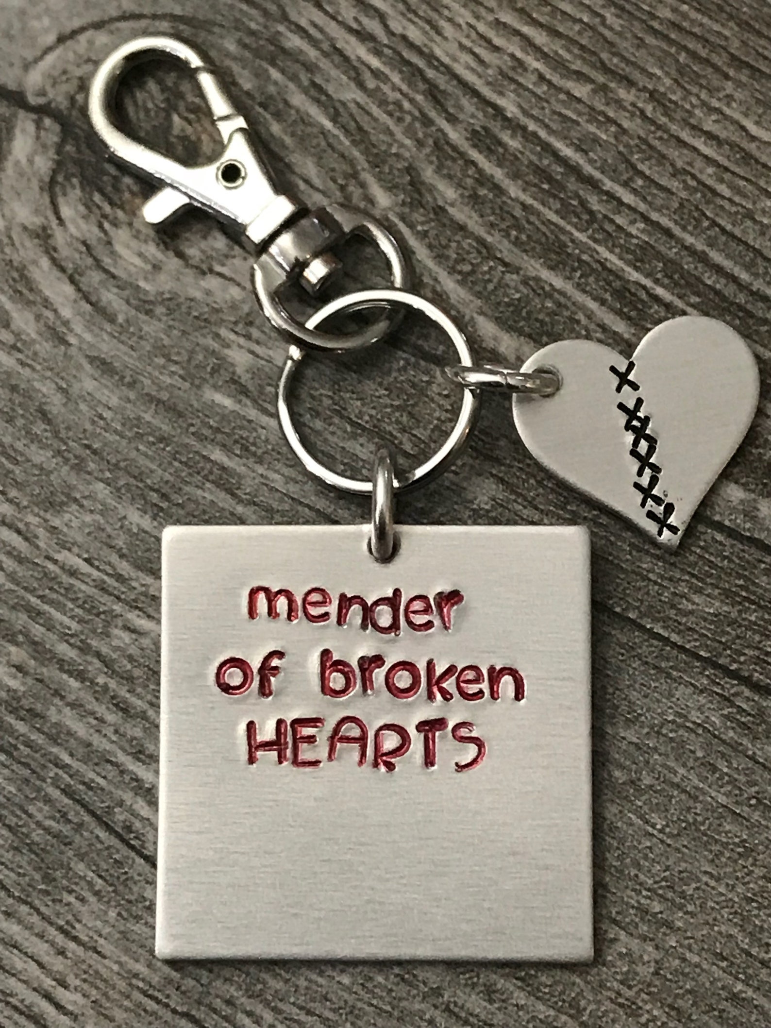 Customized Doctor Keychain Heart Doctor Stamped - Etsy