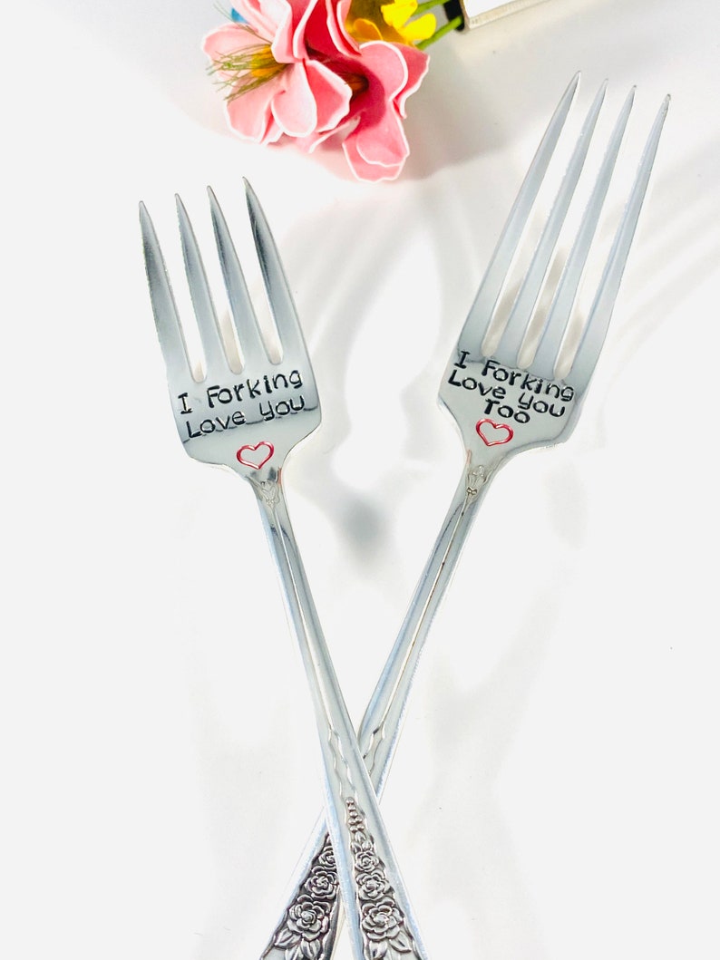 I forking love you I forking love you too Cute | Etsy