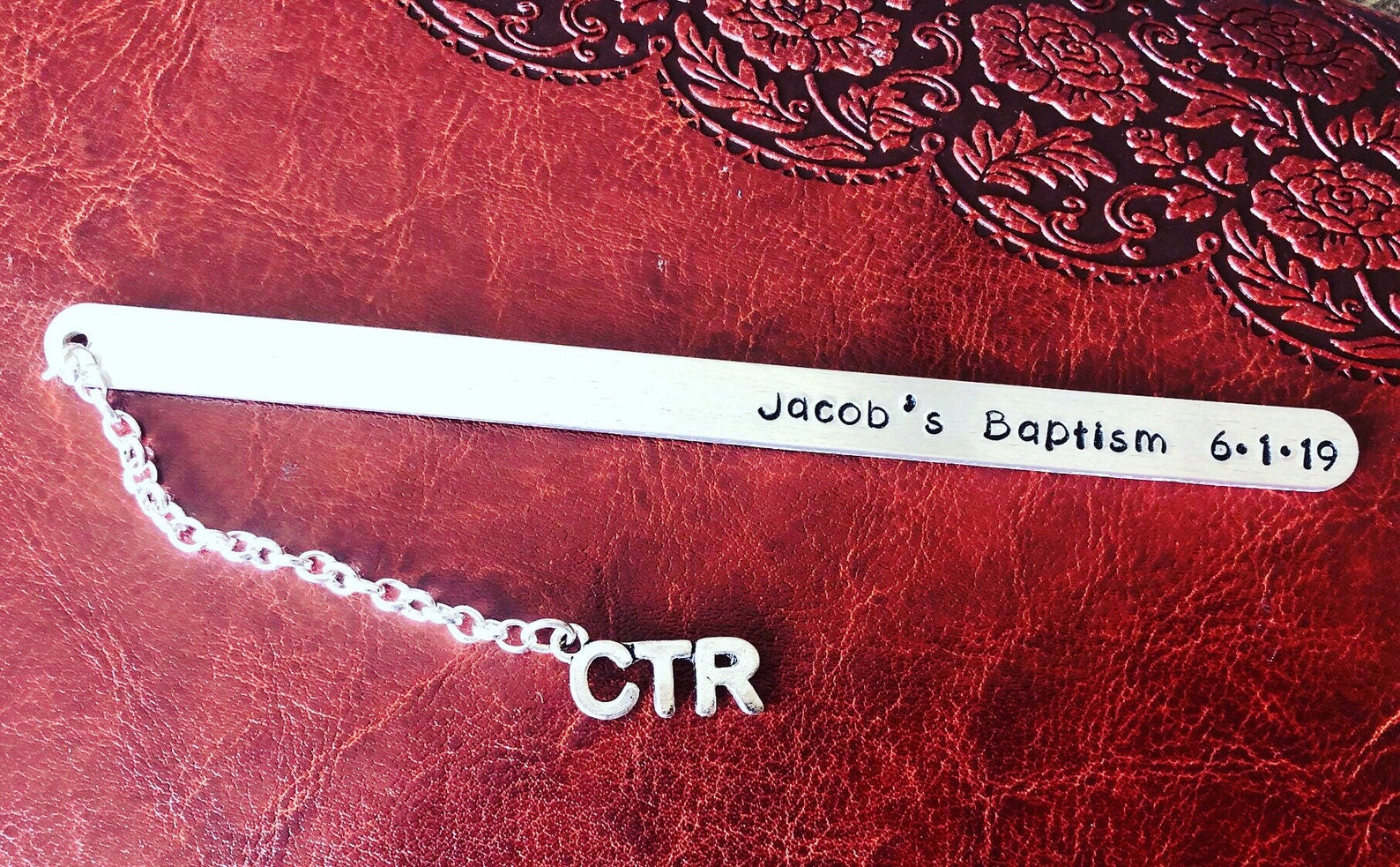 LDS Baptism Bookmark Personalized Baptism Bookmark Baptism - Etsy