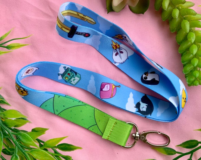Cute Cartoon Character Lanyard - Adventure Time Inspired Lanyard - Etsy