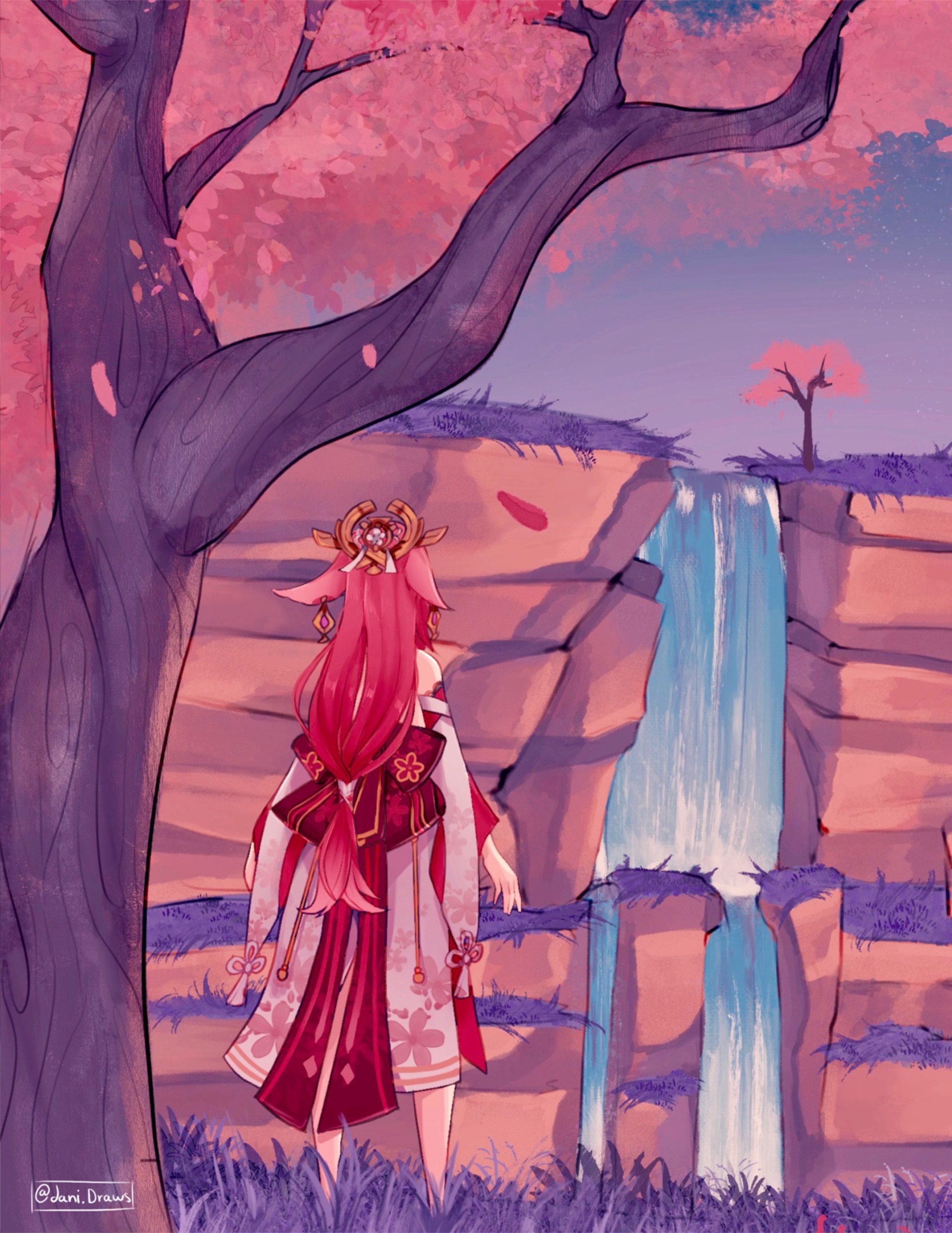Genshin Impact | Yae Miko | Illustration/art Print - Etsy