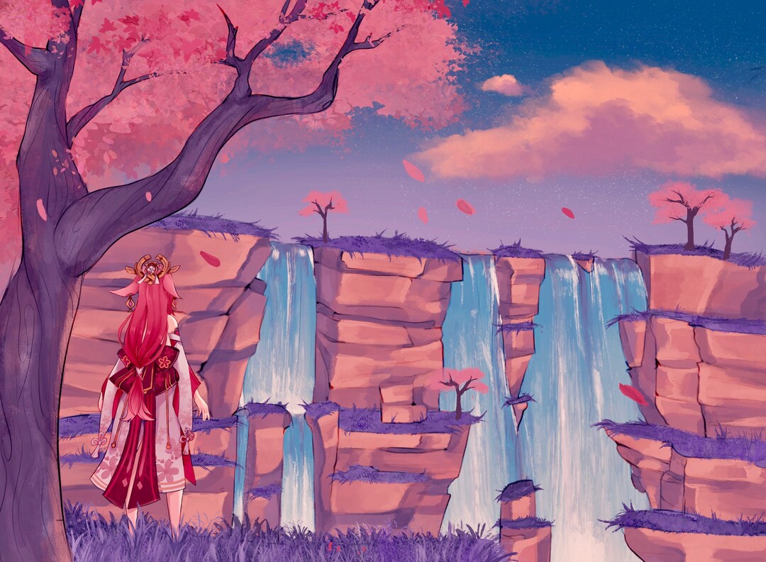 Genshin Impact | Yae Miko | Illustration/art Print - Etsy