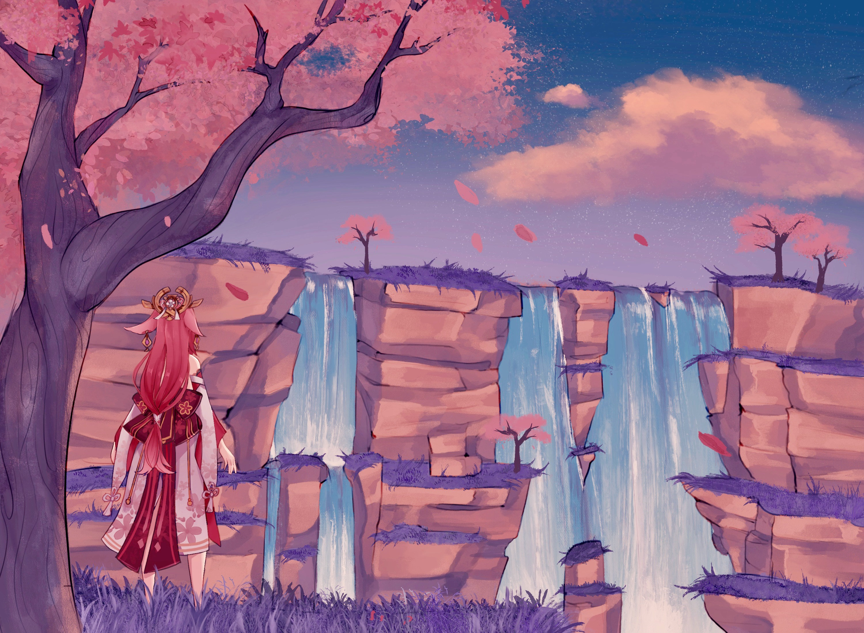 Genshin Impact | Yae Miko | Illustration/art Print - Etsy