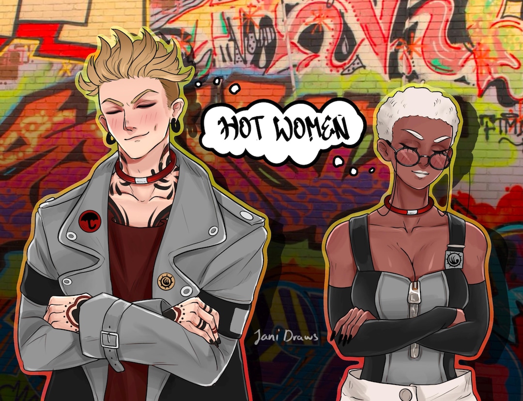 Hot Women Meme Enjin & Semiu Illustration/art Print - Etsy