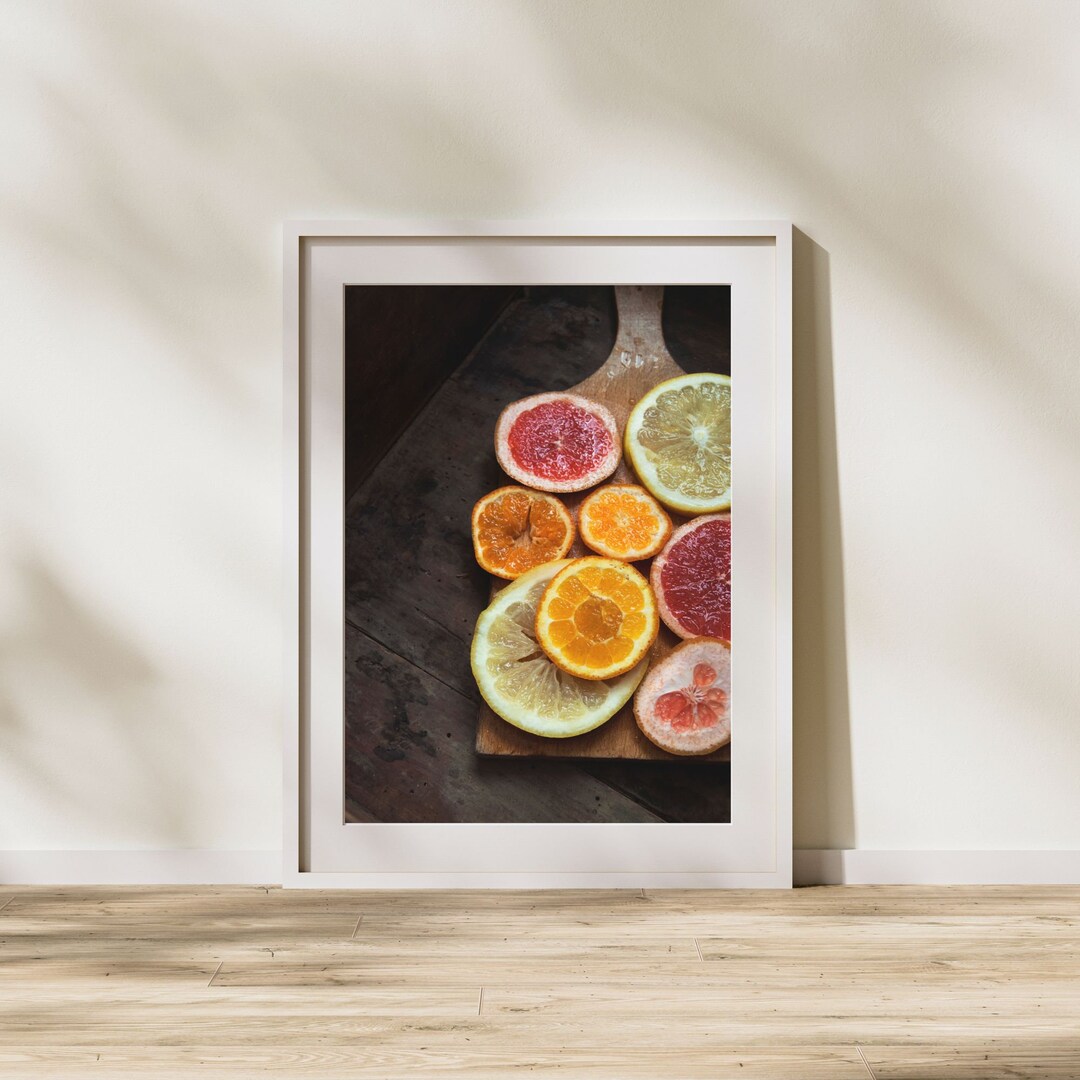 Citrus Poster; Food Poster; Food Wall Art; Citrus Wall Art; Kitchen ...