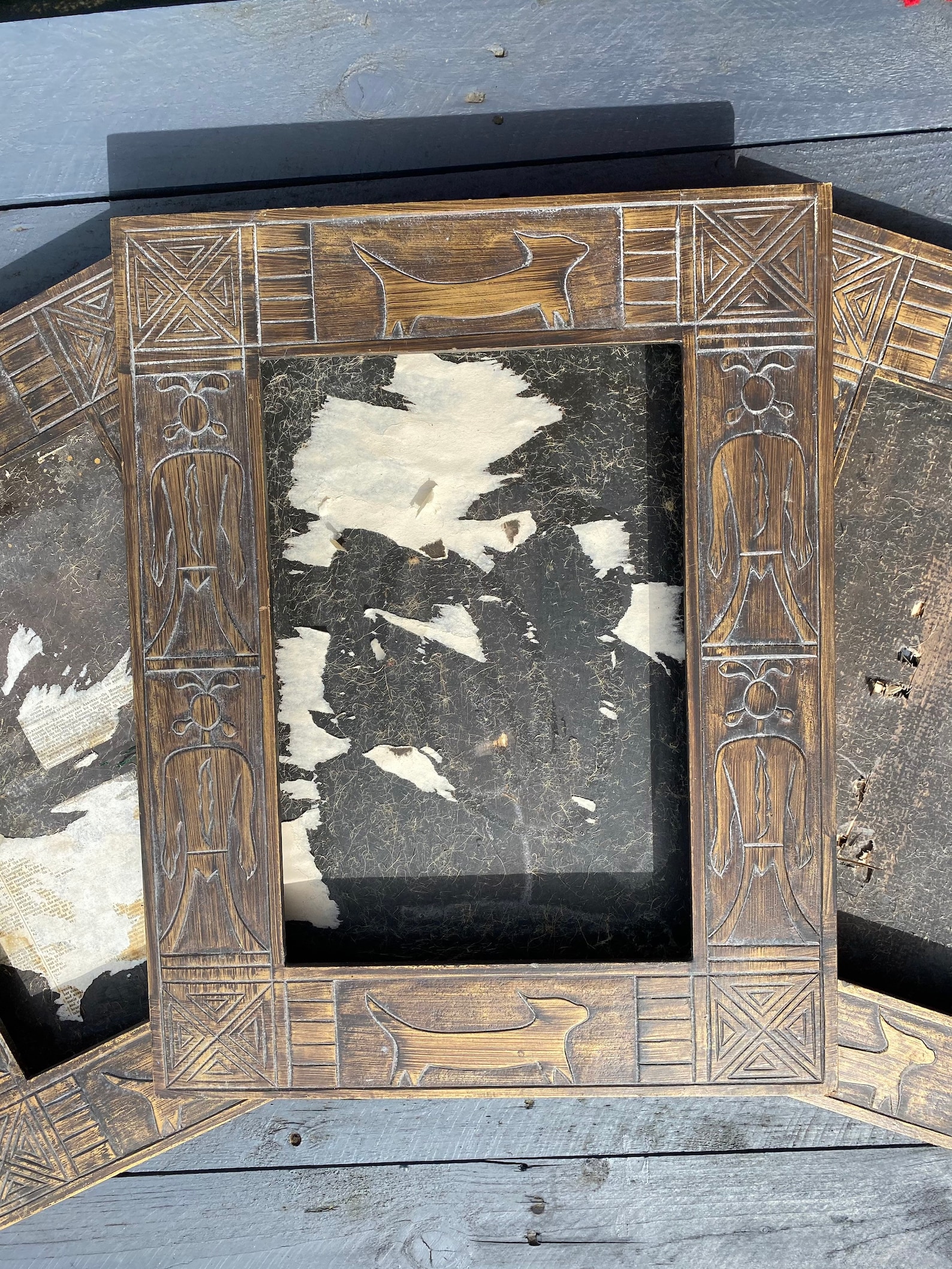 Three Empty African Shadow Box Frames for up Cycle or Diy - Etsy UK