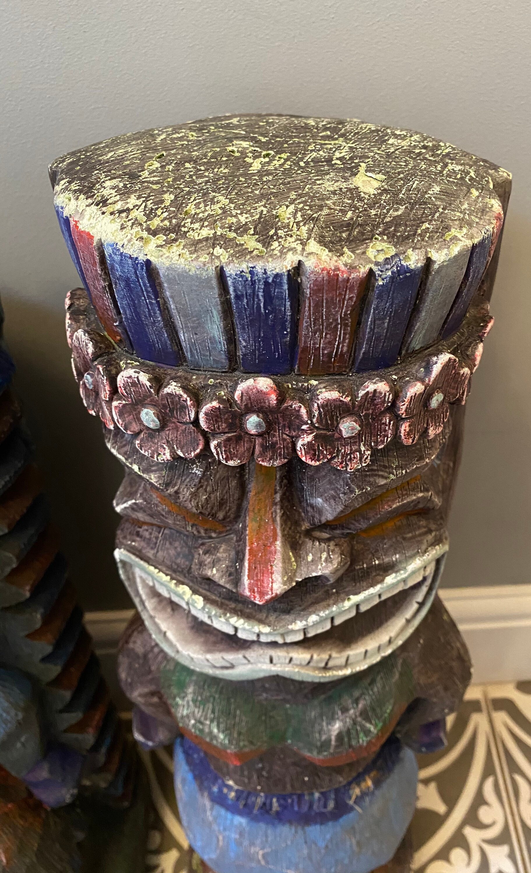 Large Tiki Hawaiian Polynesian statues. Plaster statues | Etsy