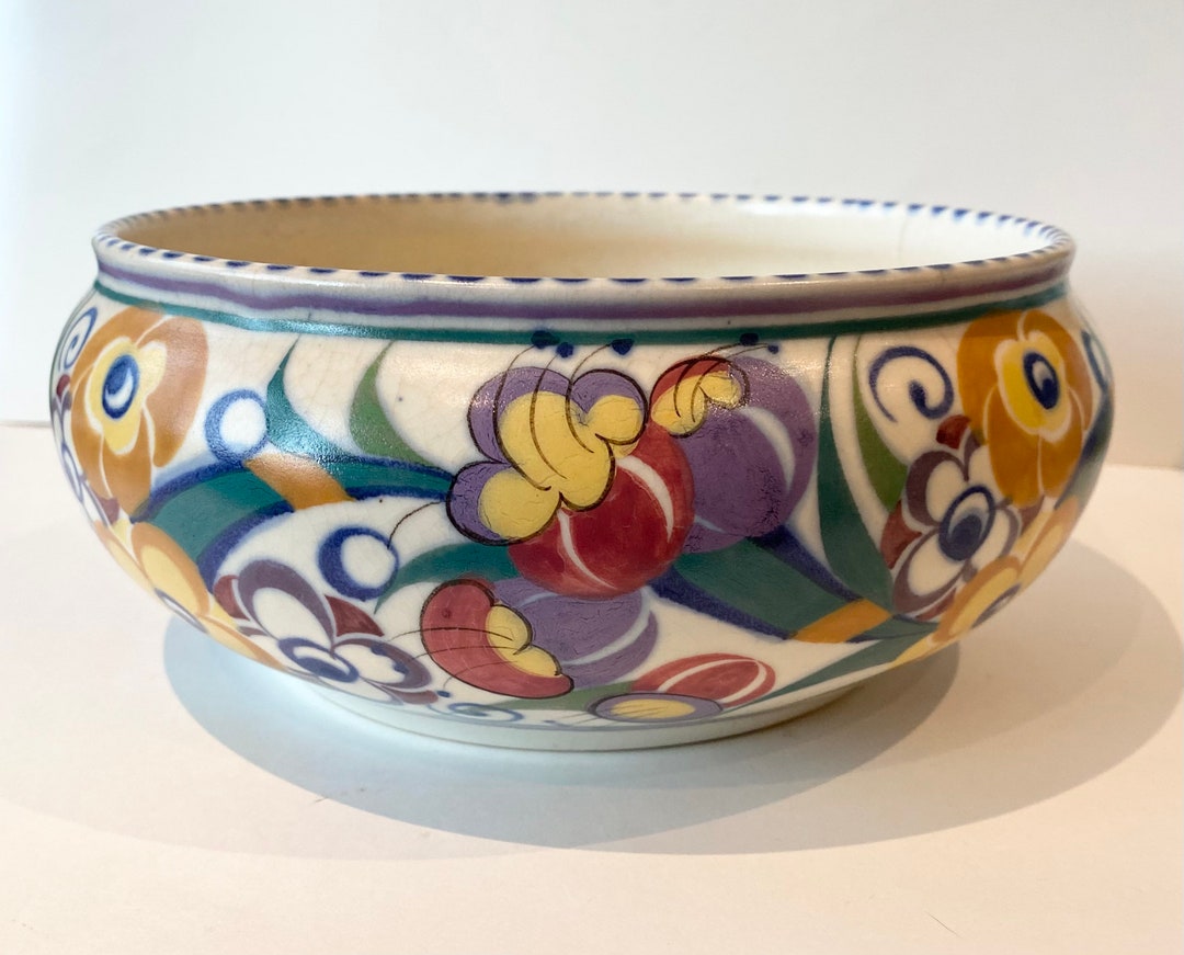 Poole Pottery Carter Stabler Adams ‘fuchsia’ Ceramic Fruit Bowl ...