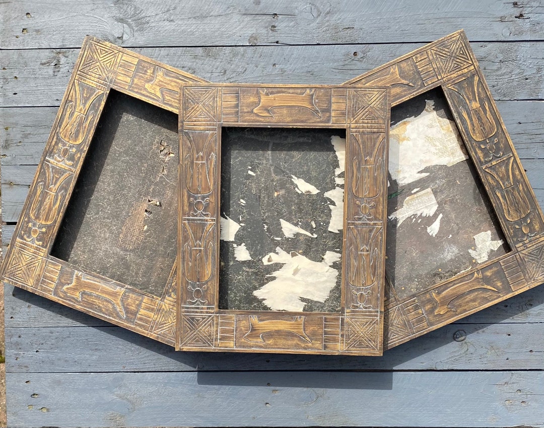 Three Empty African Shadow Box Frames for up Cycle or Diy Project, No ...