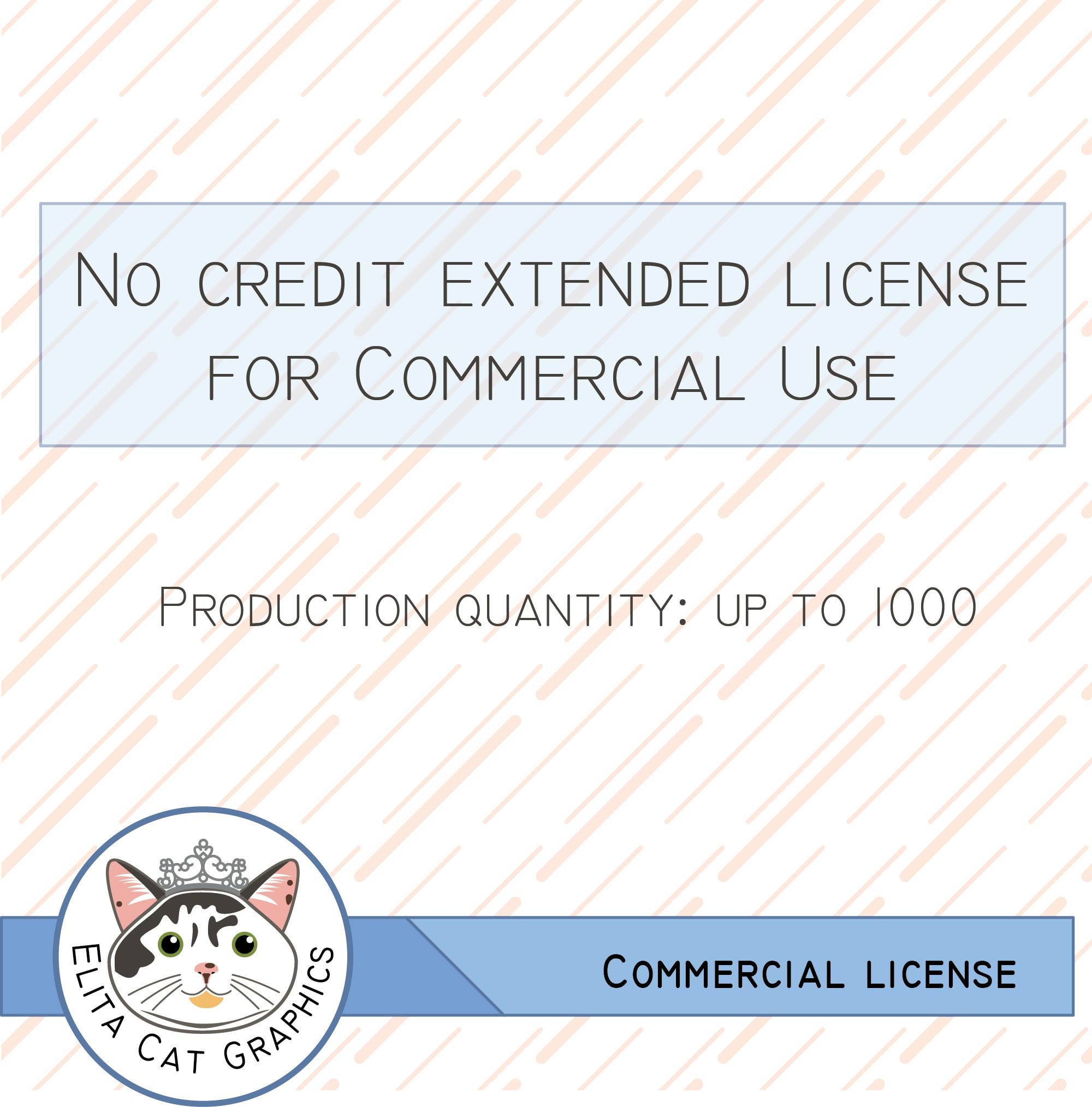 No Credit Extended License for Commercial Use (single Clip Art Set) - Etsy