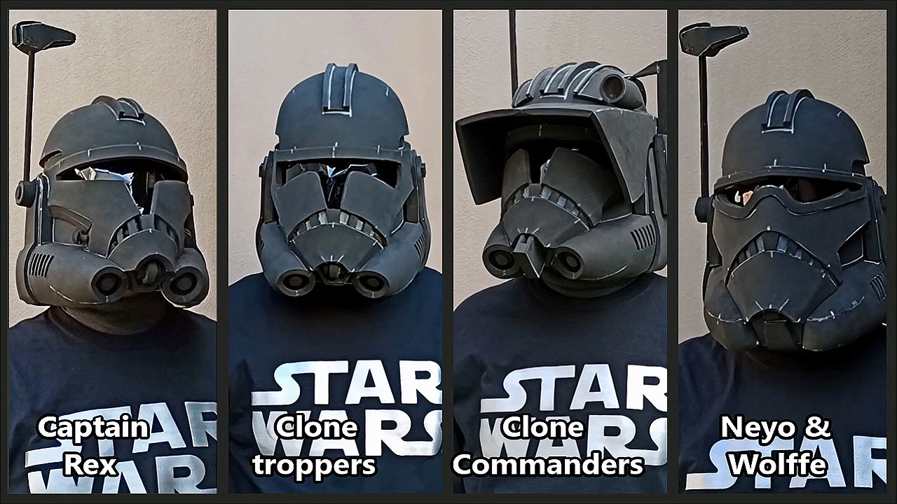 All TCW Clonetrooper Helmets Foam Templates | Etsy