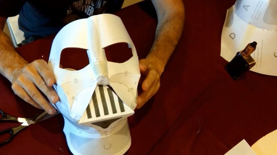 Darth Vader Mask Outline
